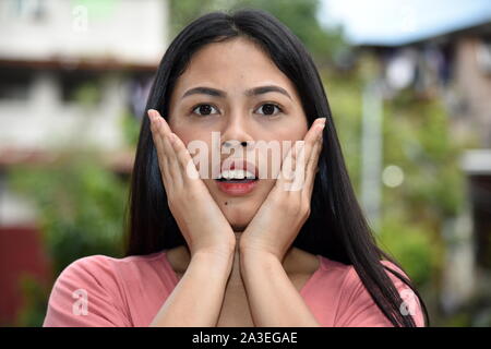 Shocked Adult Female Stock Photo - Alamy