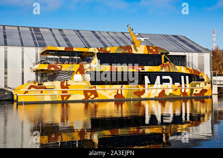 Hobart Australia / The Mona Roma fast ferries moored alongdide the ...