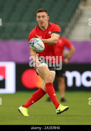 Wales' Josh Adams during a training session at the Vale Resort, Hensol ...