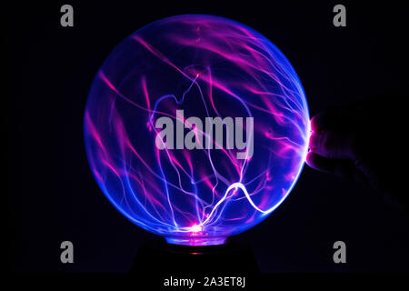 Plasma Static Electricity Glass Ball Stock Photo: 1800471 - Alamy