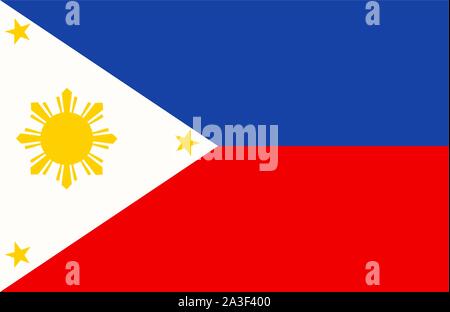 original and simple Republic of The Philippines flag isolated in ...