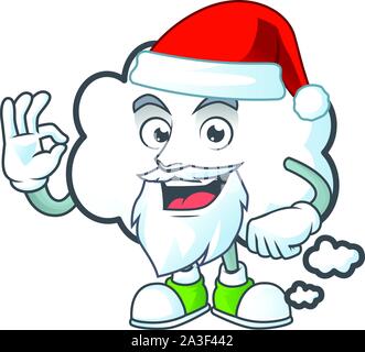 Santa with candy cloud bubble on a white background Stock Vector Image ...