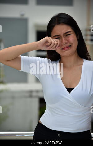Crying Beautiful Filipina Person Stock Photo - Alamy