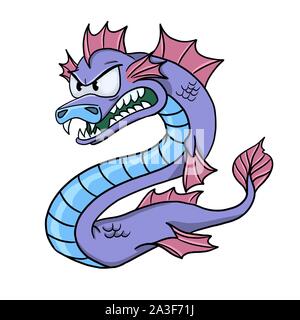 a snarling dragon illustration original mascot character illustration ...