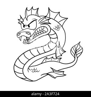 a snarling dragon illustration original mascot character illustration ...
