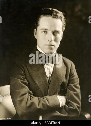 Studio portrait of film actor Charlie Chaplin from the 1920s Stock ...