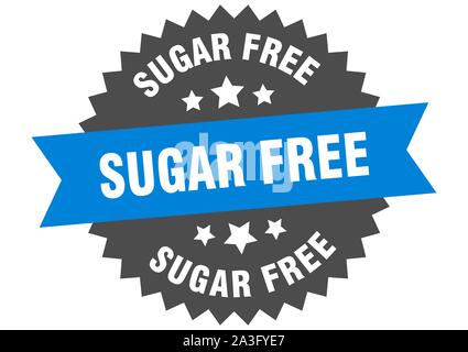 sugar free label. sugar free blue band sign. sugar free Stock Vector ...