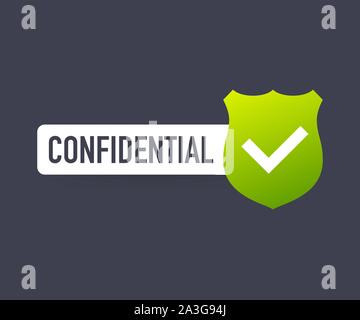 Confidential green stamp vector, isolated on transparent background ...