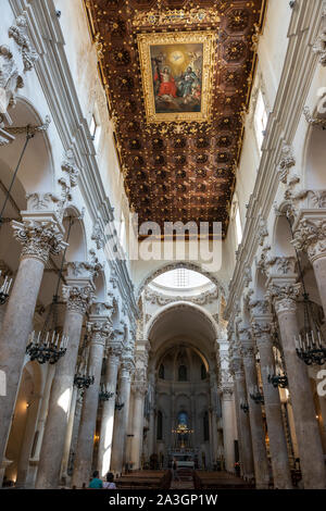 The interior of the Basilica di Santa Croce, Basilica of the Holy Stock ...