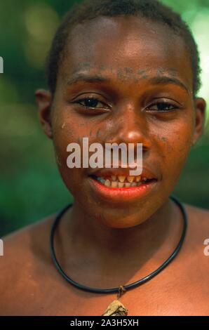Congo, East, Lobeke, the Baka are a group of nomadic hunter-gatherers ...