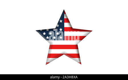 USA flag in star shape. American flag star shaped Stock Photo - Alamy