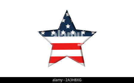 USA flag in star shape. American flag star shaped Stock Photo - Alamy