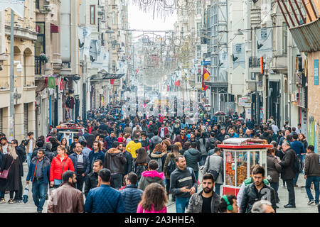 Taksim istiklal street is always a crowded, busy, vibrant street. The ...