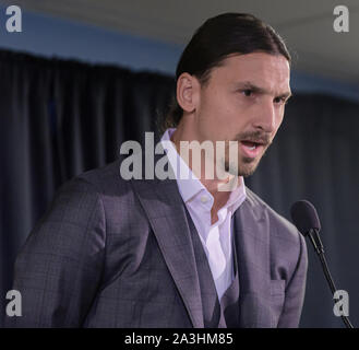Malmö, Sweden. 8th October, 2019. Swedish soccer player Zlatan ...