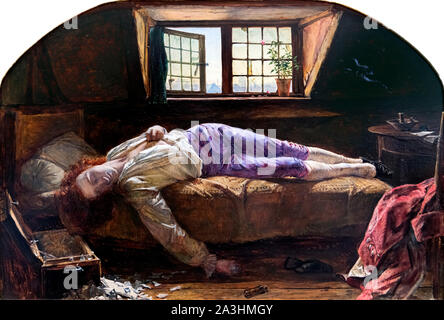 The Death of Chatterton by Henry Wallis. Oil on Panel, circa 1855. The ...