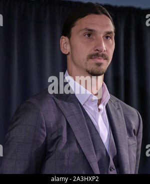 Malmö, Sweden. 8th Oct, 2019. Swedish soccer player Zlatan Ibrahimovic ...