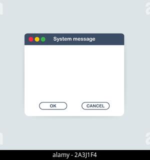 Old School Operating System Message Template. Classic Computer User ...