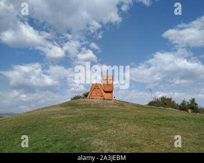 The symbol of Artsakh – the statue “We and our mountains”, Stepanakert ...