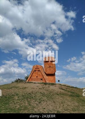 The symbol of Artsakh – the statue “We and our mountains”, Stepanakert ...