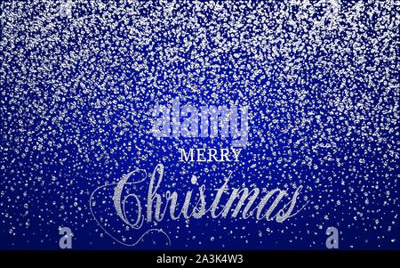 Falling snow element for greeting cards, posters. Merry Christmas ...