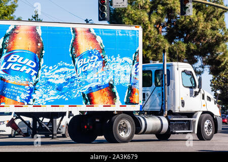 bud light budweiser beer delivery truck broadway Nashville Tennessee ...