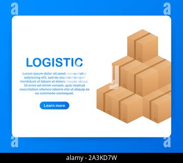 Isometric Logistics and Delivery Infographics. Delivery home and office ...