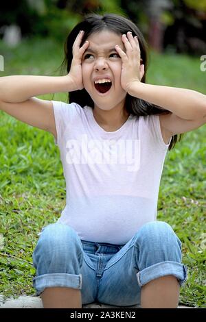 Startled Filipina Girl Stock Photo - Alamy