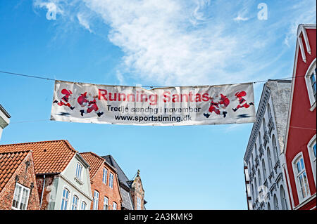 Tønder (Denmark): High Street with old houses; Tondern (Dänemark ...