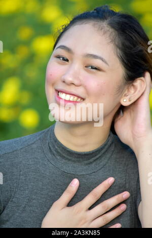 An An Appreciative Adult Female Stock Photo - Alamy