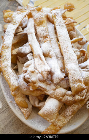 Homemade frappe. Italian dessert for Carnival. Frappe are sweet ...