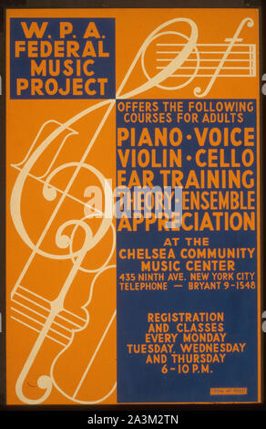 Work Progress Administration - Federal Music Project - Vintage Poster ...