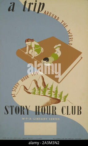 Library Center - Work Progress Administration - Federal Art Project ...
