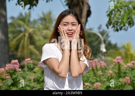 Startled Female Woman Stock Photo - Alamy