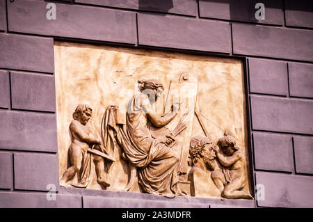 Bias relief sculpture in Naples, Italy on Chiaia Bridge Stock Photo - Alamy