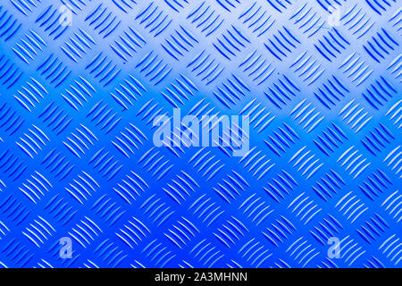 Checker plate blue Stock Photo - Alamy