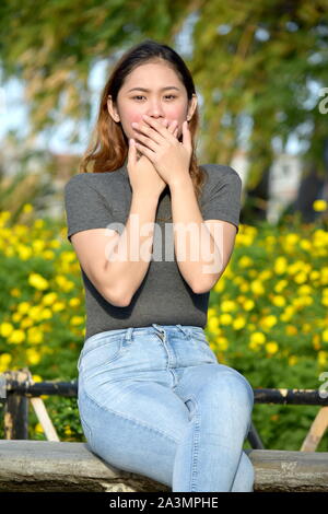 An A Quiet Diverse Female Stock Photo - Alamy