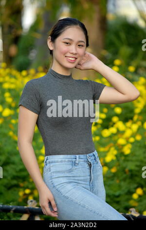 Skinny Beautiful Minority Adult Female Walking Stock Photo - Alamy