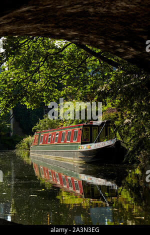 Longboat called Angel at the Regent's Canal, London Stock Photo - Alamy