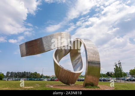 CERN, Geneva, Switzerland. "Wandering the immeasurable" monument ...