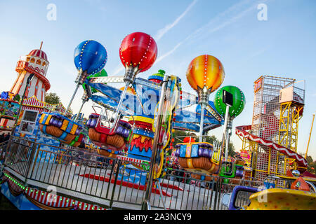 Rides at Goose Fair October 2019, Nottingham Nottinghamshire England UK ...