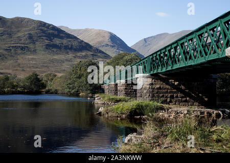 Loch Awe Railway Bridge reflections, Argyll and Bute, Scotland Stock ...