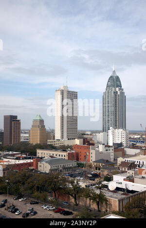 The downtown Mobile, Alabama waterfront skyline Stock Photo - Alamy