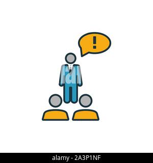 Expert Opinion icon. Flat creative element from business management ...