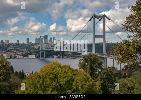 July 15 Martyrs Bridge (Bosphorus Bridge) in Istanbul, Turkey Stock ...