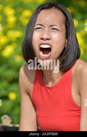 An Angry Filipina Person Stock Photo - Alamy