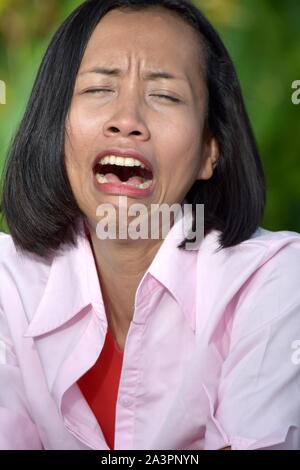 A Crying Young Filipina Person Stock Photo - Alamy