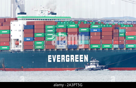 Evergreen Container Ship, EVER SMART, Bunkering (Refuelling) In The ...