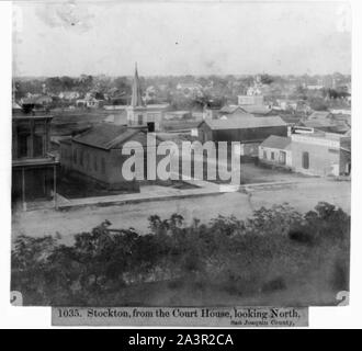 Stockton from the Court House, looking North, San Joaquin County Stock ...