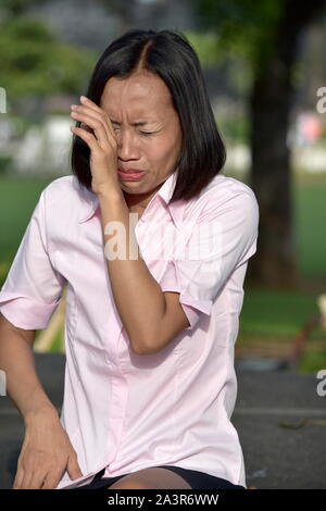 Crying Filipina Female Woman Stock Photo - Alamy