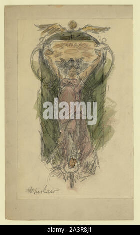 Study drawing for mural of woman, no. 1 Stock Photo - Alamy